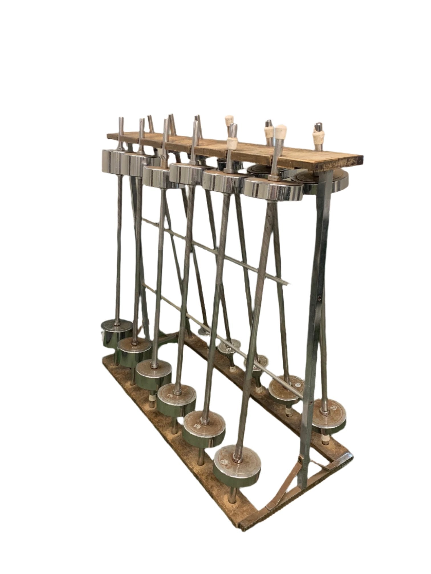 Used Chrome Barbell Set with Rack | Dotmar Fitness